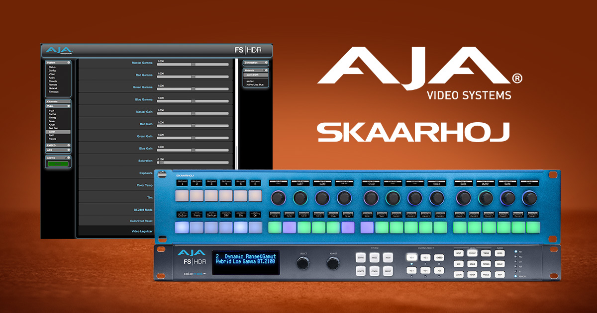AJA and SKAARHOJ Partner to Integrate AJA FS Products with Rack Control ...