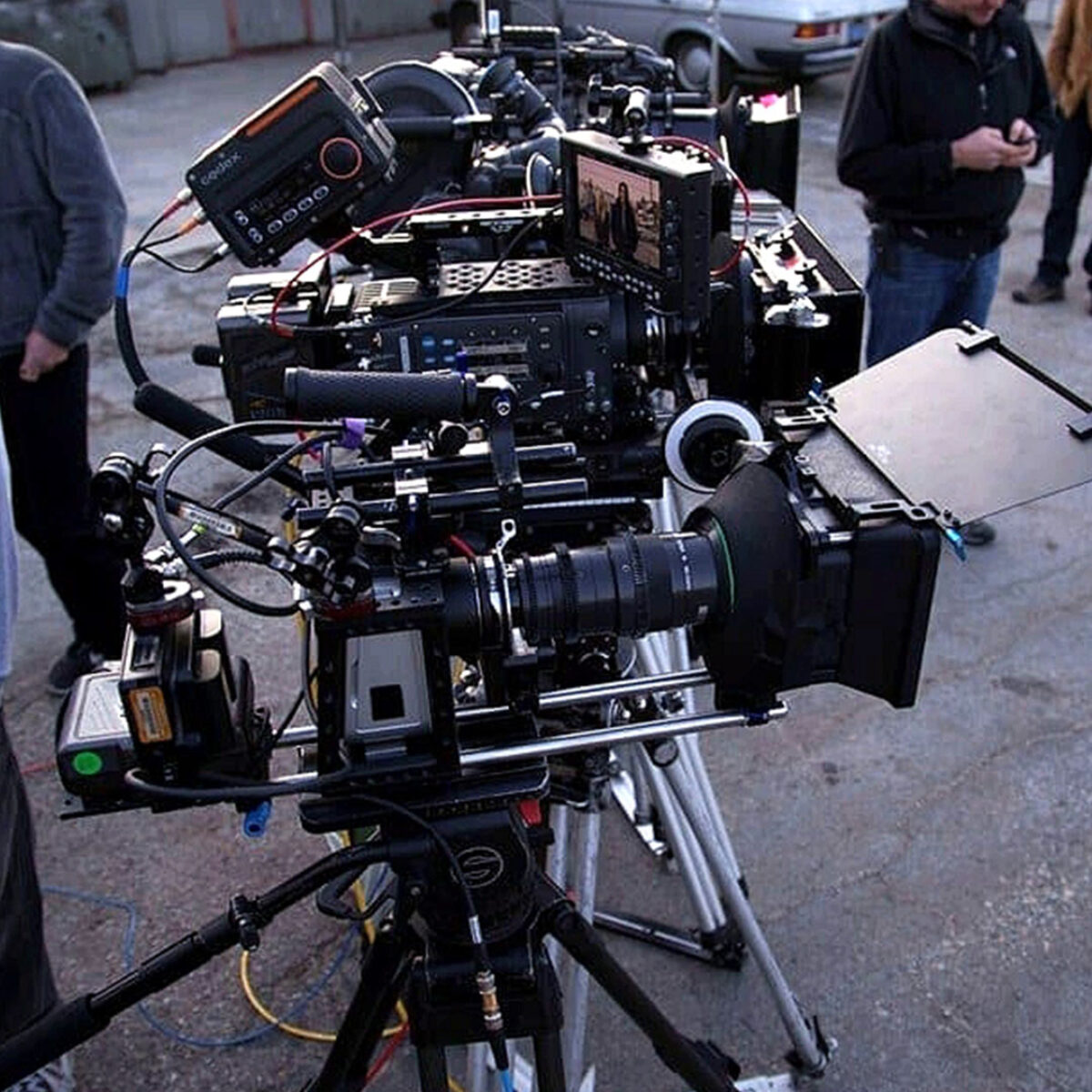 Movie Cameras On Set